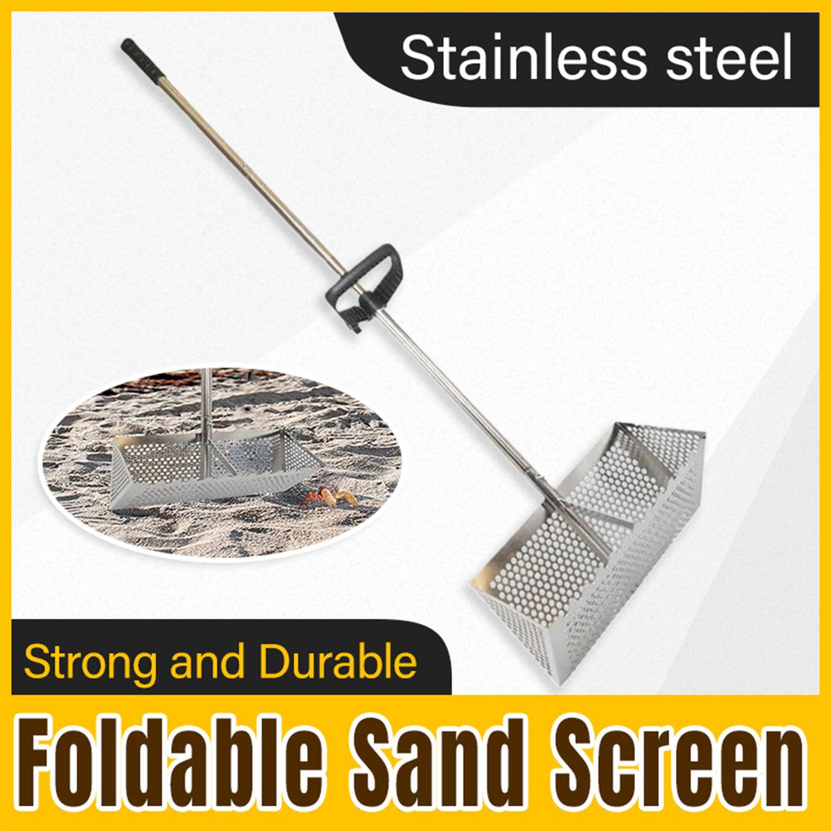 Stainless Steel Sand Screen Collapsible Beach Screen Crab Trap Fishing